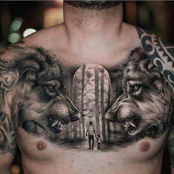 150 Tatuagens no Peito para Homens (Ideias, Desenhos, Dicas)