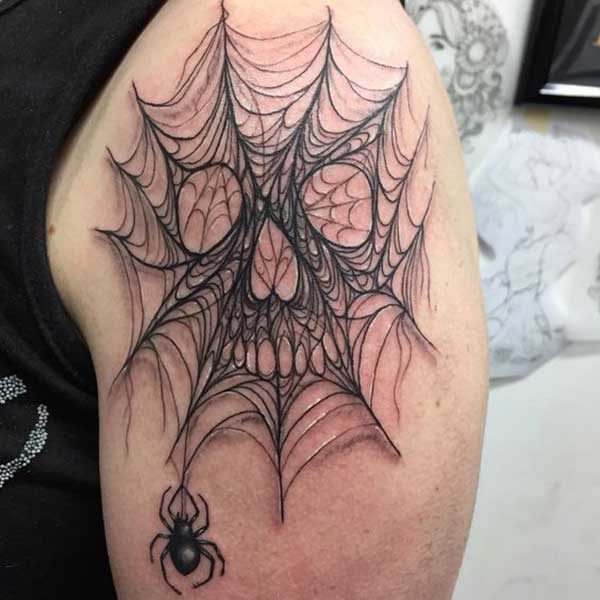 67 Tatuagens de Aranha e Teia para ter Aracnídeos na sua Pele! [Desenhos]